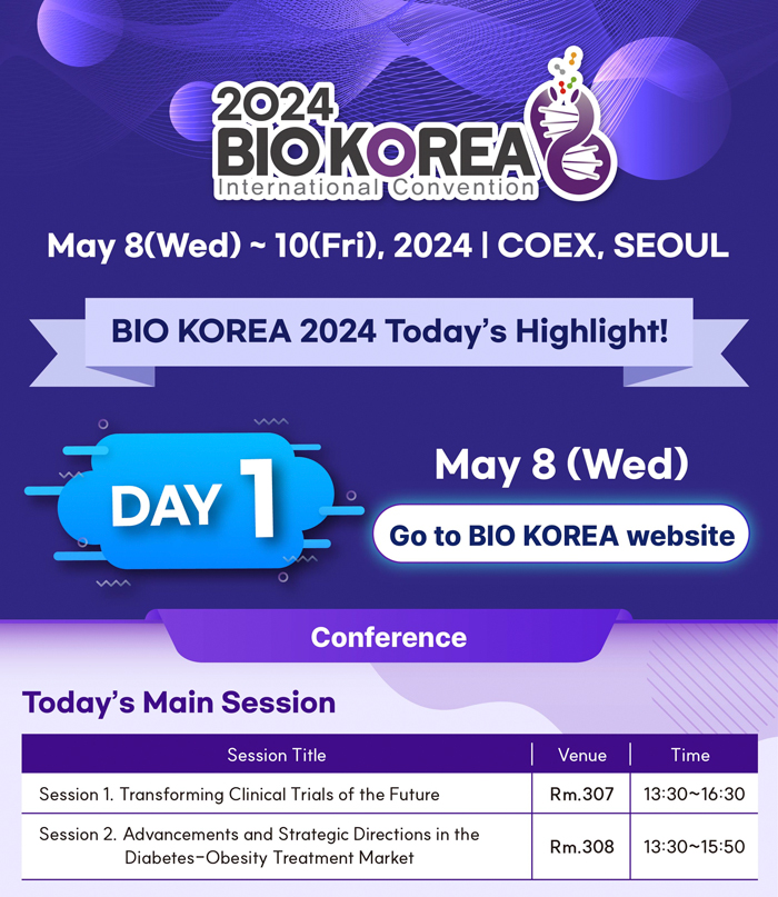 BIO KOREA 2024 Get ready for Day 1 lineup!